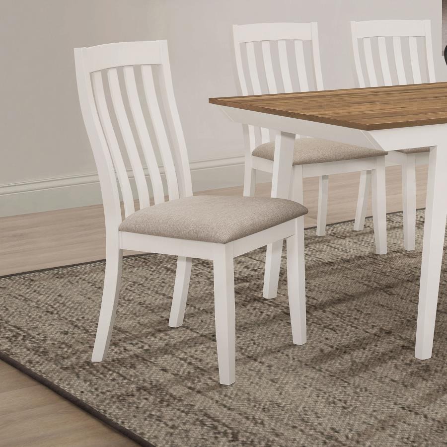 Lounge Around. 5/7-piece Rectangular Dining Table Set Off White