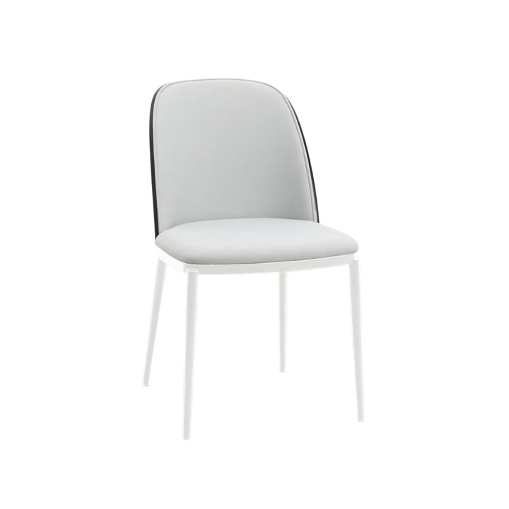 Lounge Around. Dining Side Chair with Upholstered Seat and Powder ...