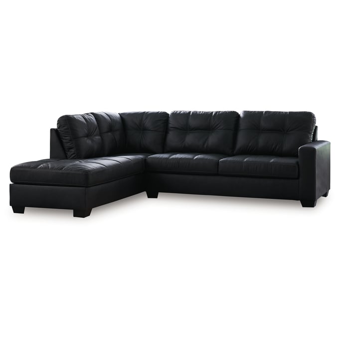 Lounge Around. Leather Sectional With RAF/LAF Chaise