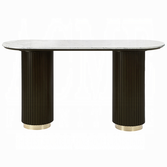 Lounge Around. Marble Top Fixed Table Top Oval Sofa Table