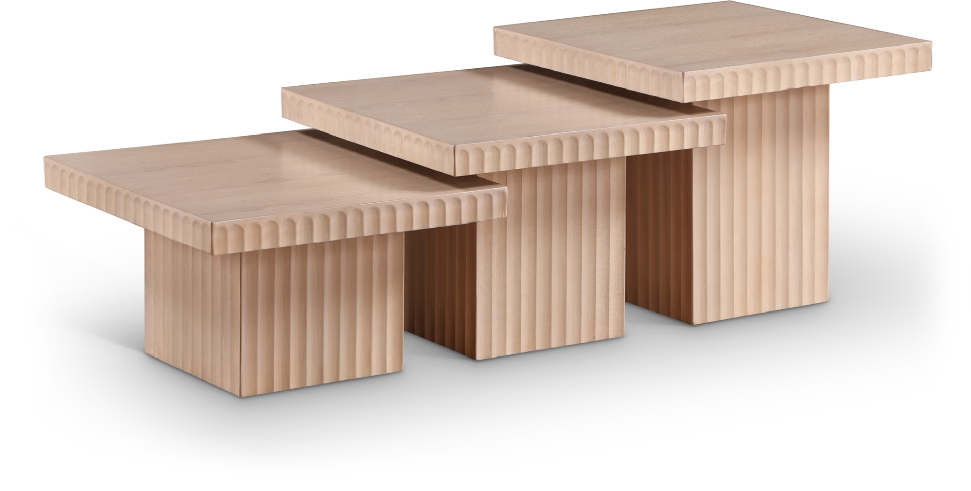 Lounge Around. 54" Mix of Solid Rubberwood and MDF Fluted Base and ...