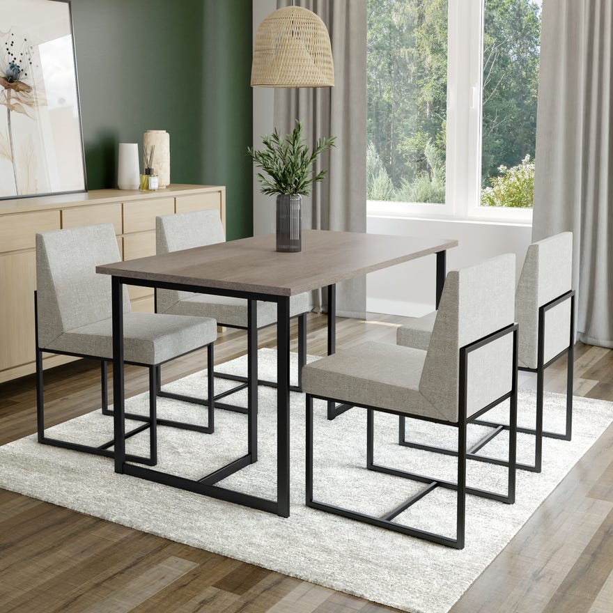 Lounge Around. 54" Birch wood veneer table top Dining table