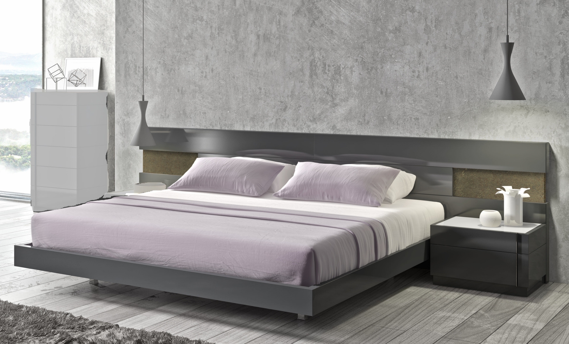 Lounge Around. Natural stone veneer with LED lights Grey Right and Left ...