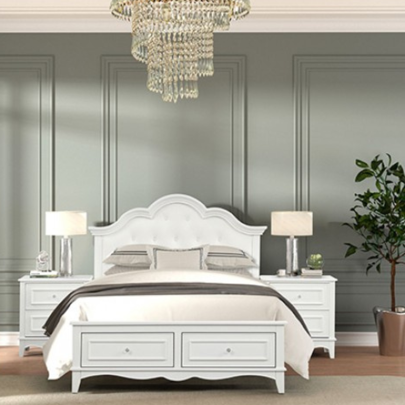 Lounge Around. 5Pc White Bedroom set