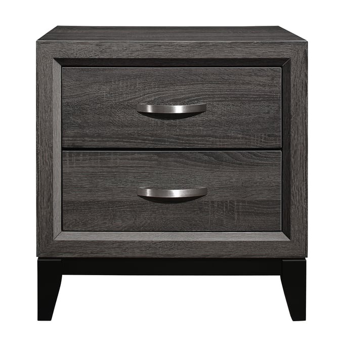 Lounge Around. Gray finish Faux wood Night Stand