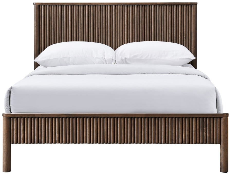 Lounge Around. Brown Full Solid Wood Bed