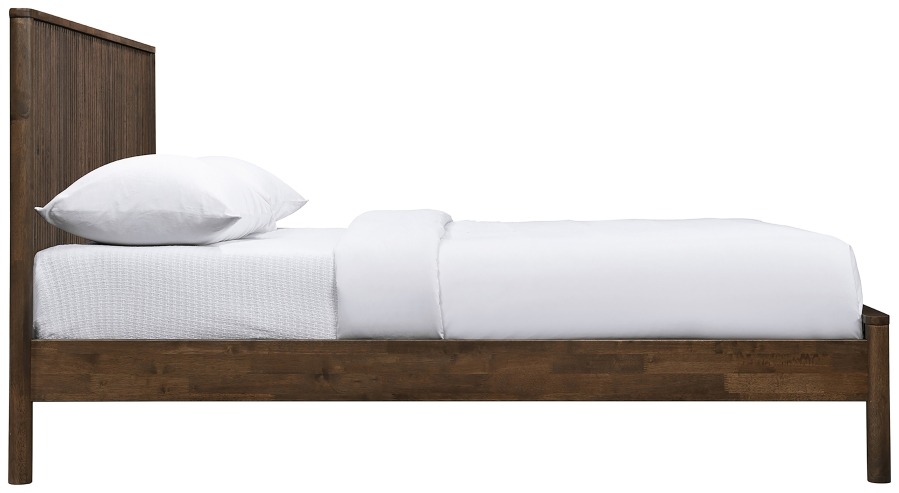 Lounge Around. Brown Full Solid Wood Bed